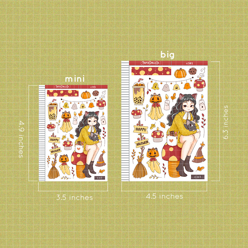 Cat | Fluffy Tails | Collection Stickers | C381 – PaperDollzCo