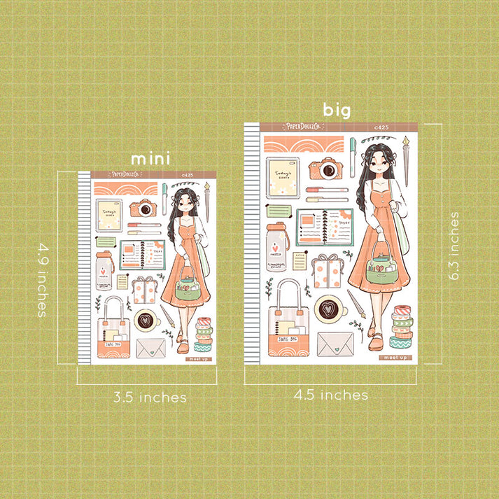 Meet Up | Planner Girl | Collection Stickers | C425 – PaperDollzCo