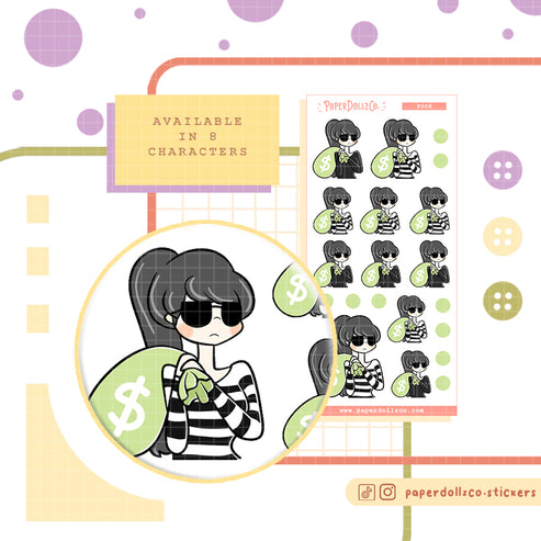 Bank Deposit | Activity Stickers | f008 – PaperDollzCo