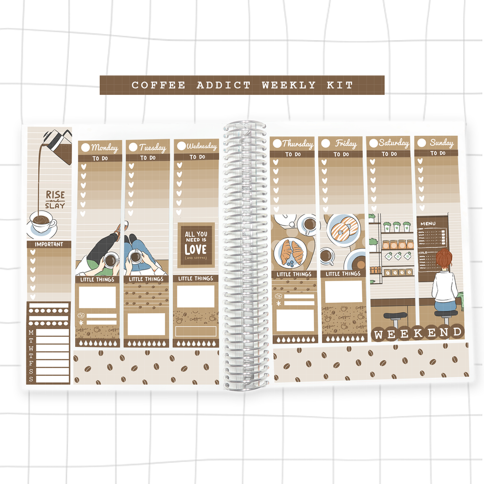 Coffee Weekly Kit | WK003 – PaperDollzCo