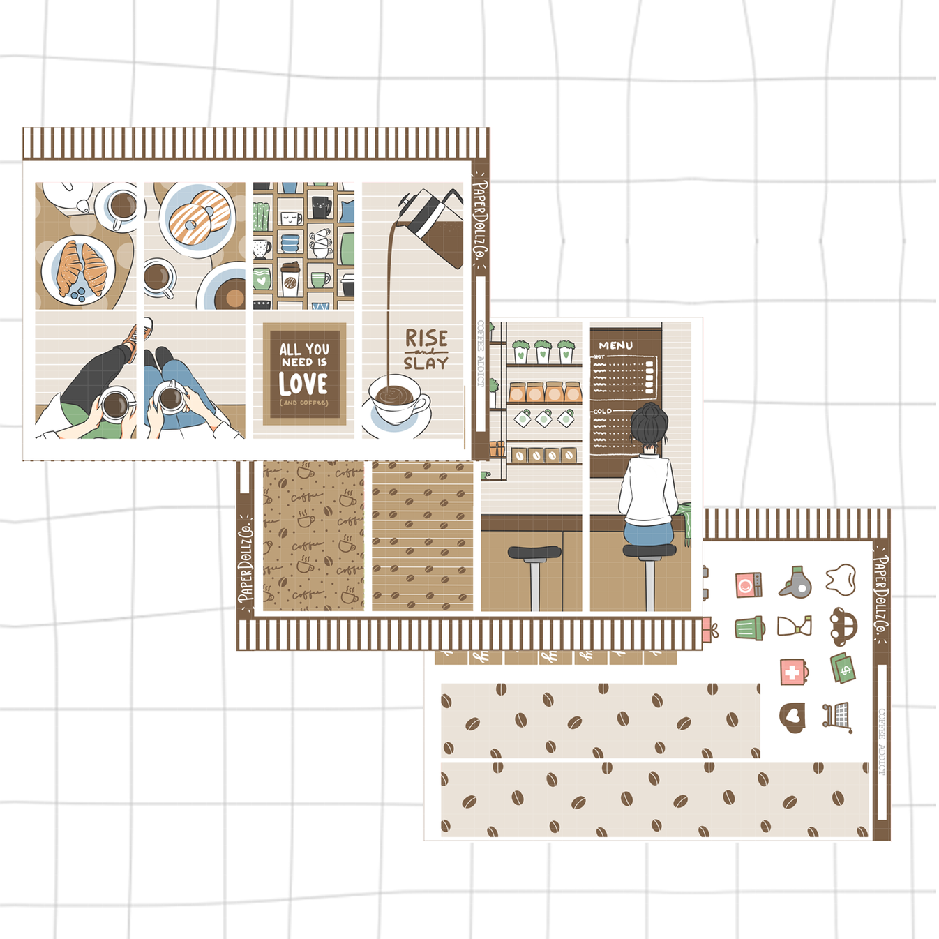 Coffee Weekly Kit | WK003 – PaperDollzCo